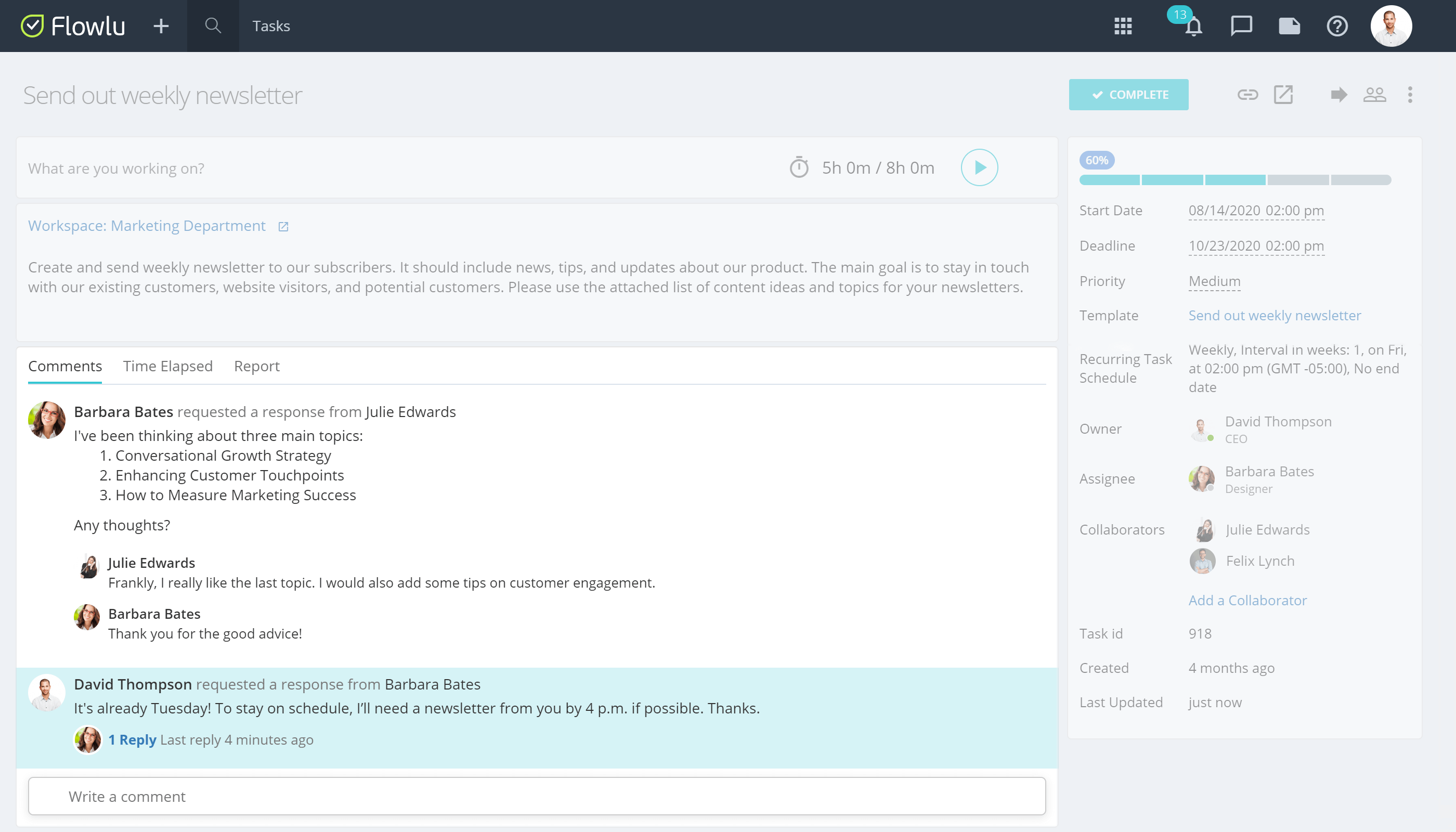 Online Collaboration Software for Teams | Flowlu. Try for Free