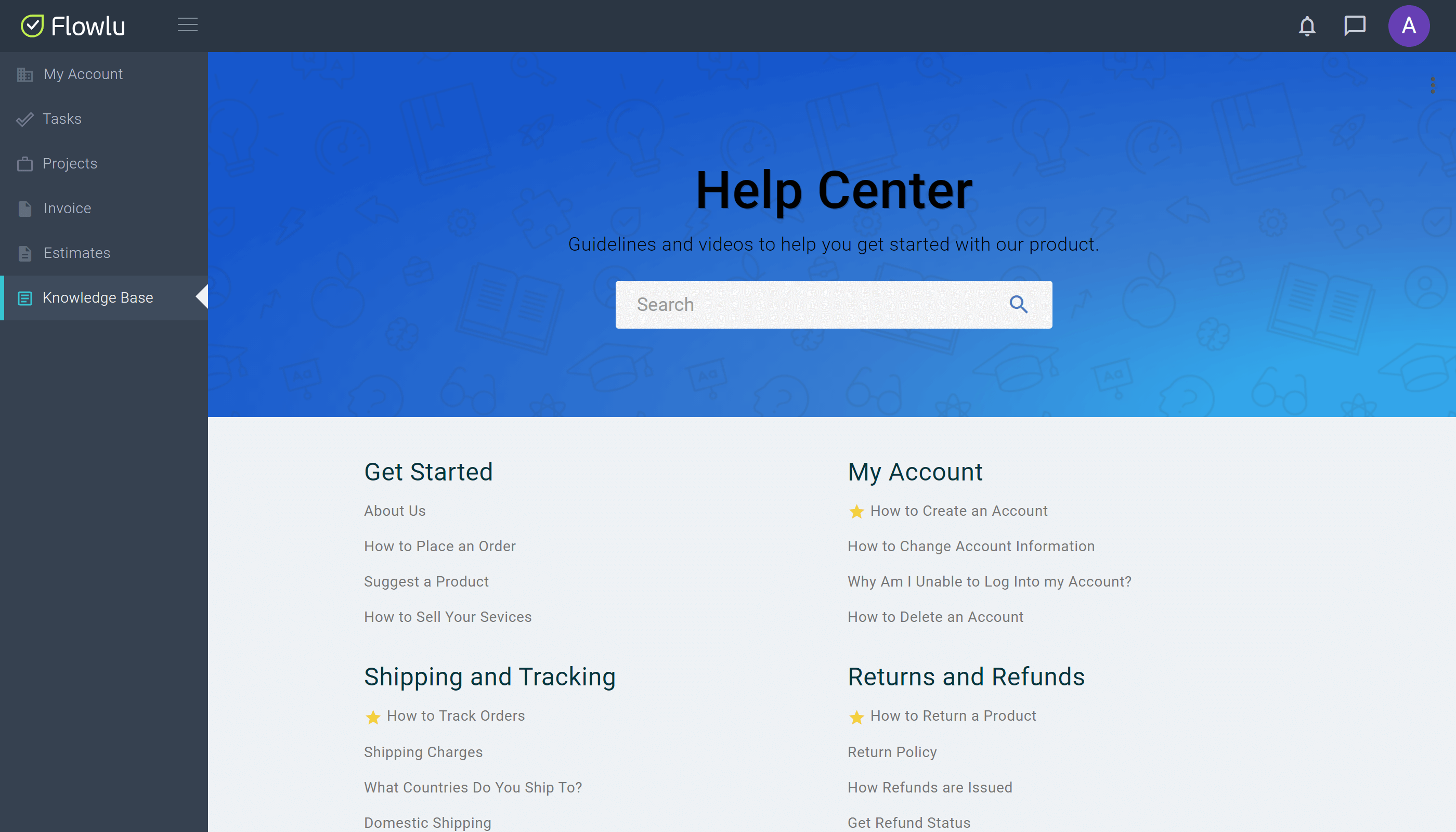 Flowlu: Free Client Portal Software