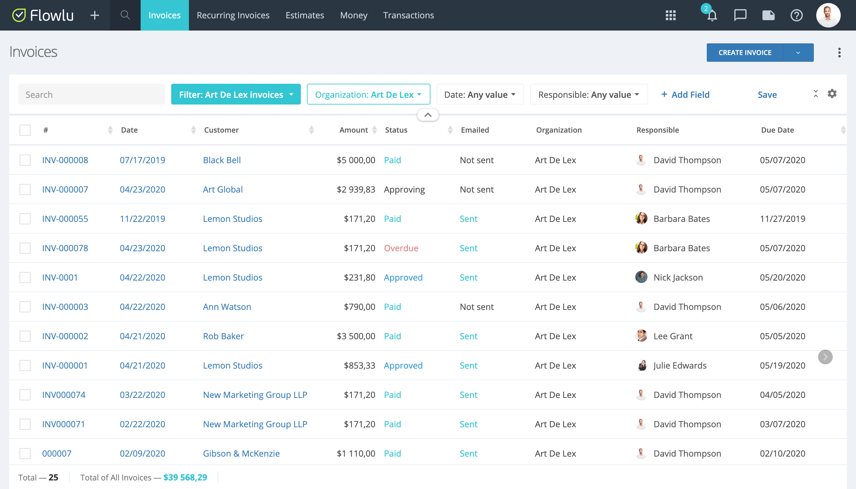 Flowlu: Finance Software