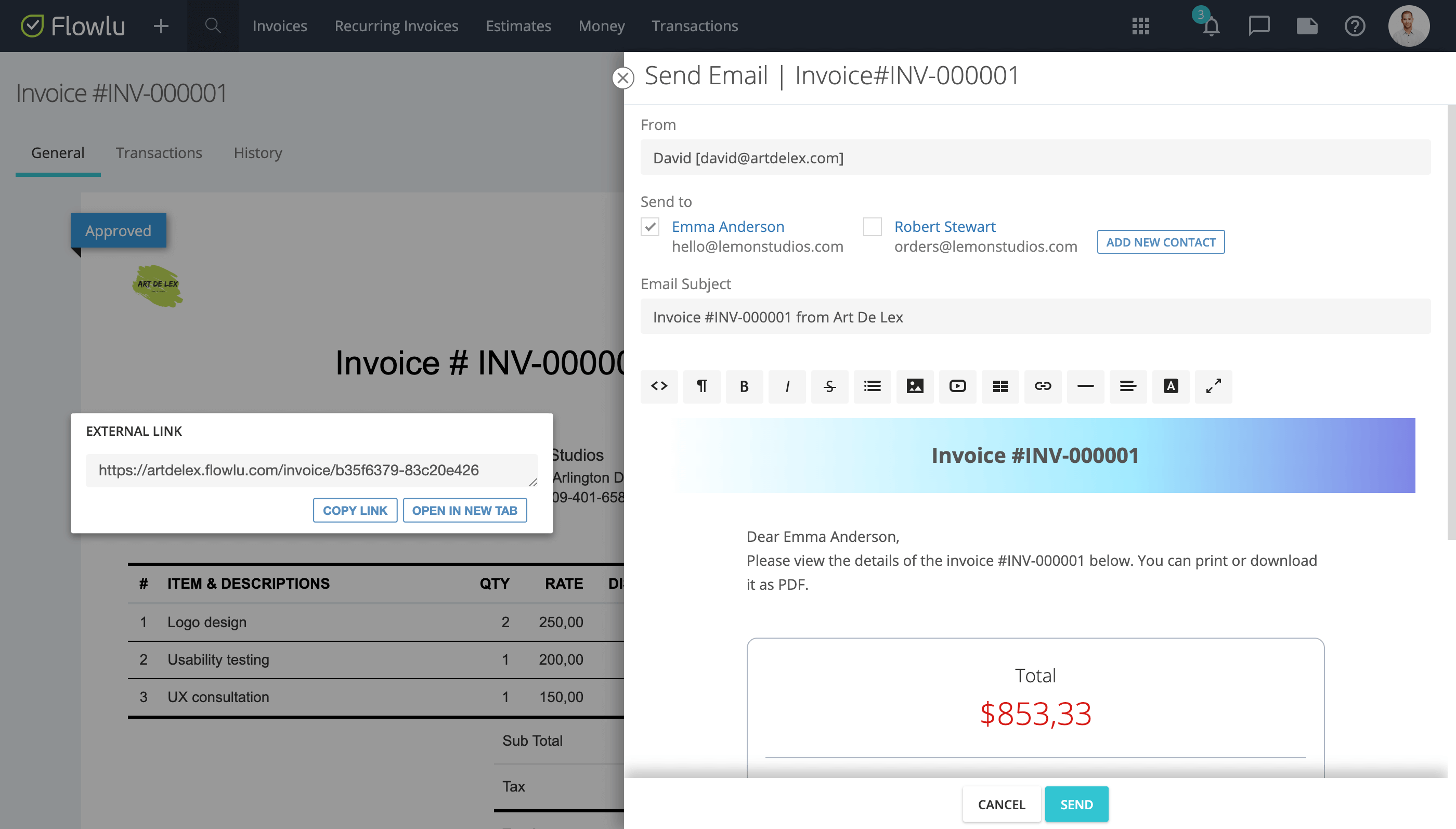 Online Invoicing Software for Small Businesses | Flowlu