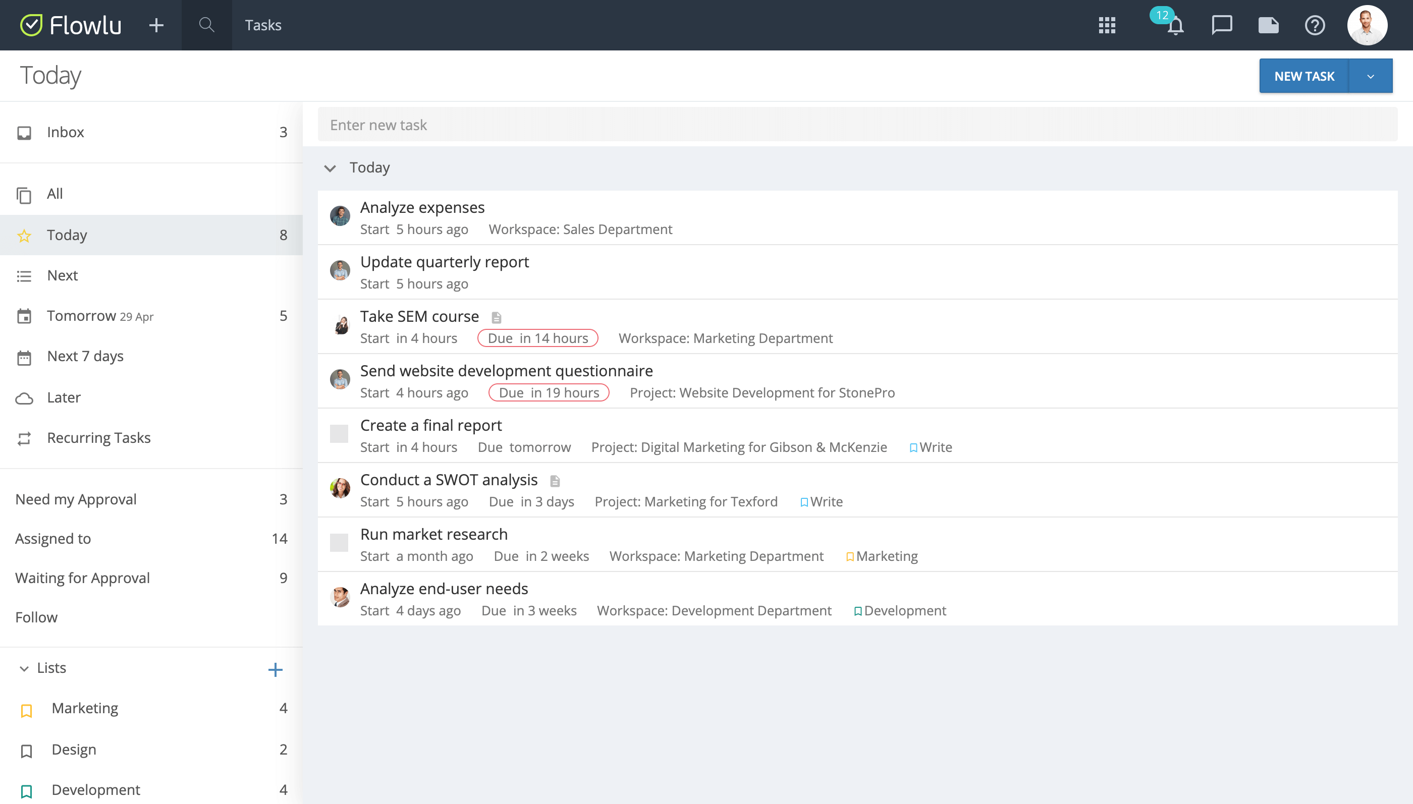 Task Management Software for Teams | Try Flowlu for Free