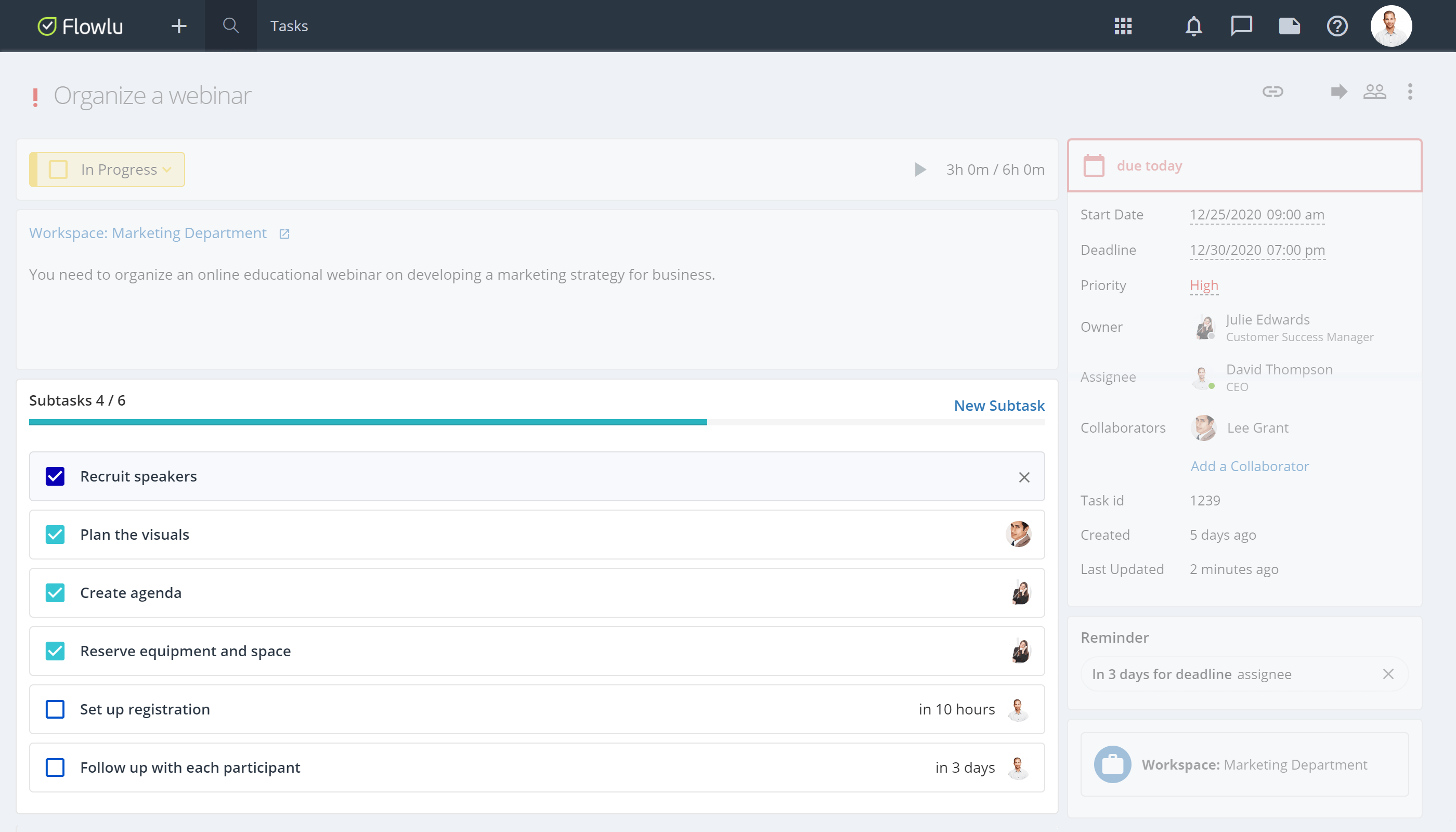 Task Management Software for Teams | Try Flowlu for Free
