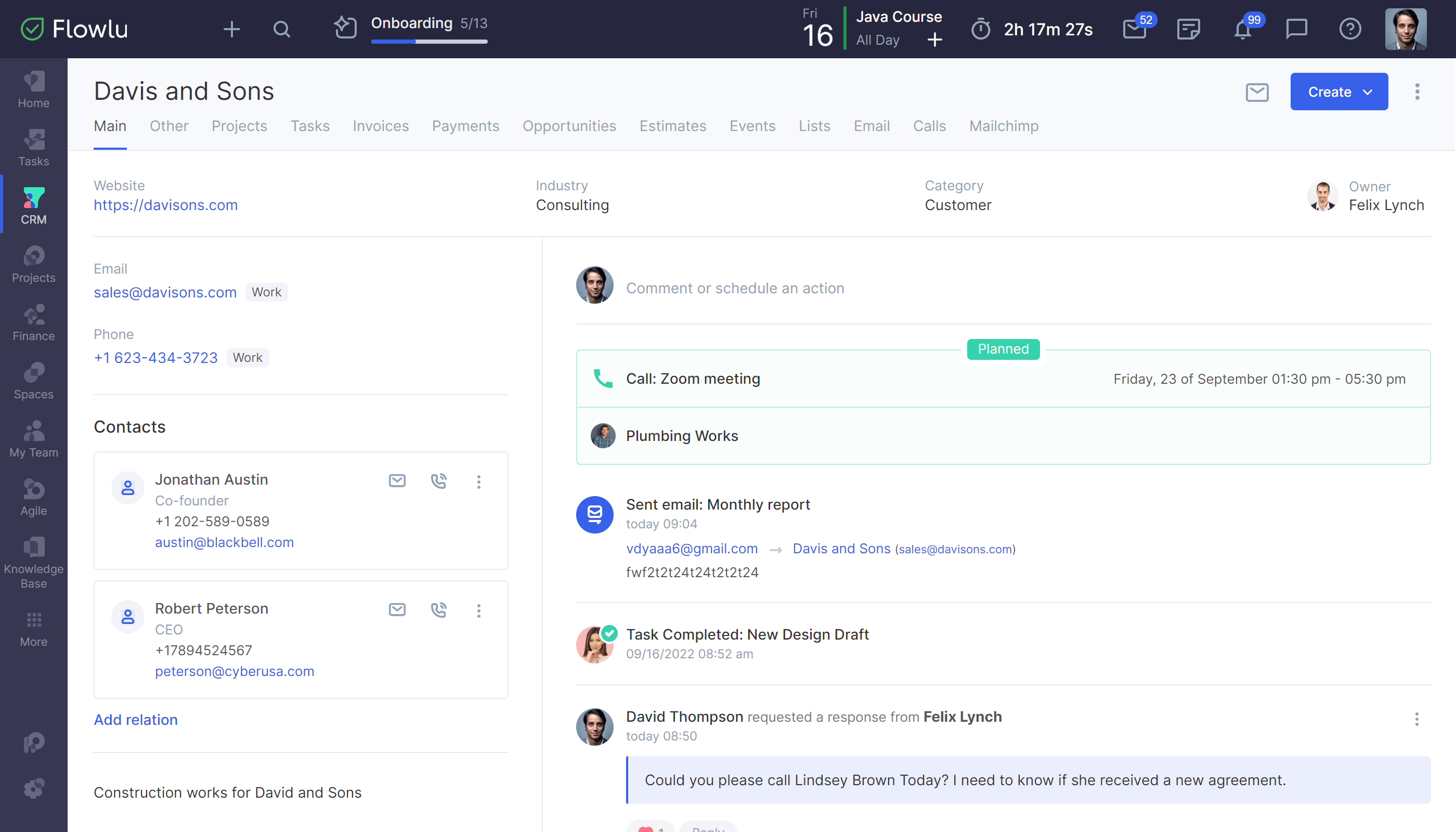 Construction Project Management Software | Flowlu