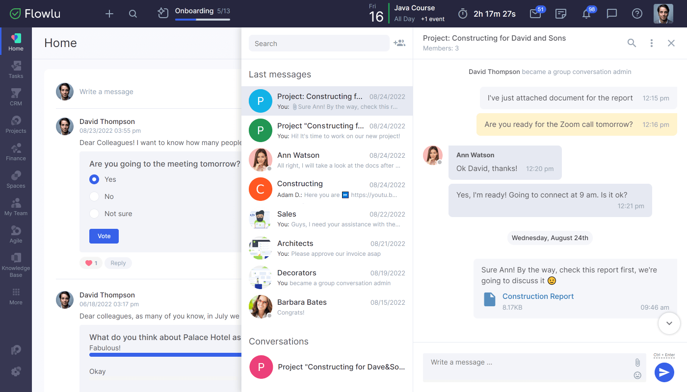 Construction Project Management Software | Flowlu