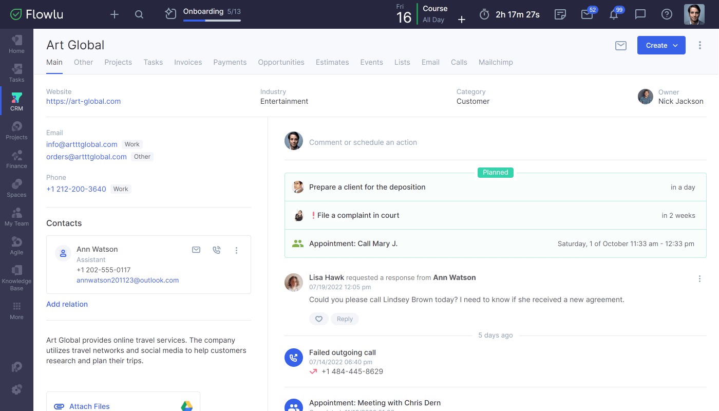 Law Firm Management Software | Flowlu