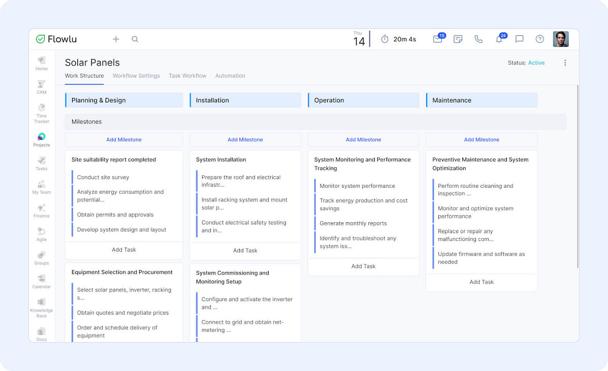 How Flowlu Streamlined Solarage's Workflow and Operations