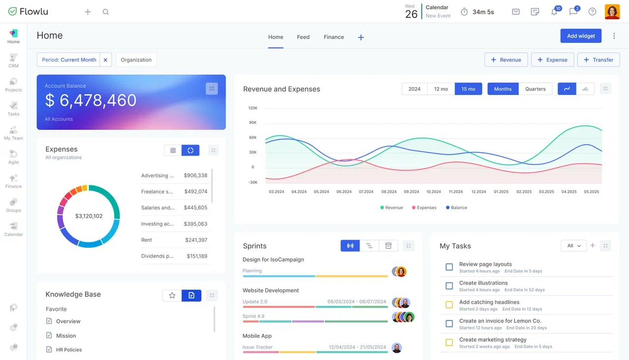 Flowlu - Online Work Management Software for Teams
